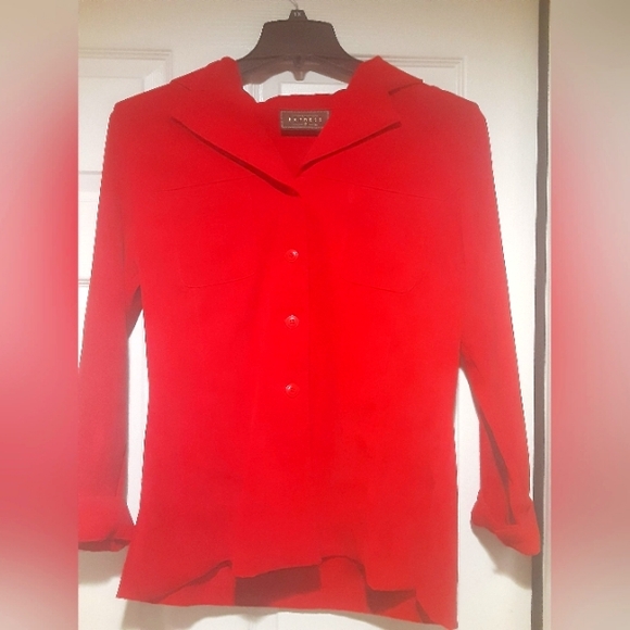 Express | Tops | Vintage Express Red Suede Blouse | Poshmark